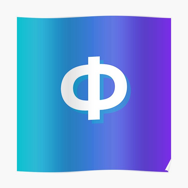 " phi symbol aephi gradient " Poster for Sale by annacawood | Redbubble