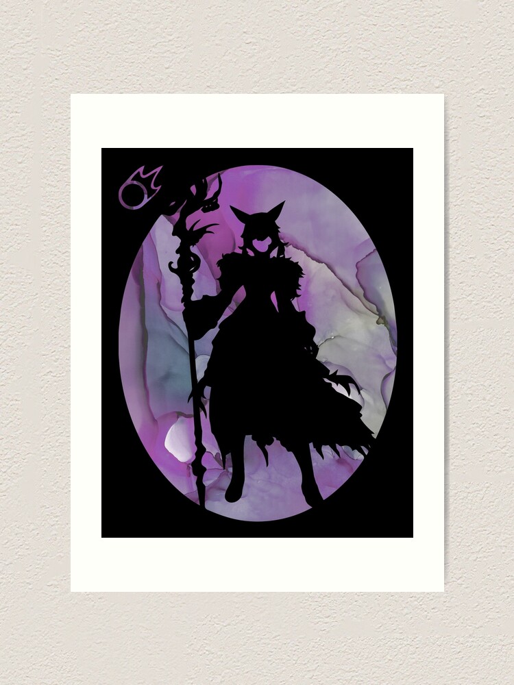 "FFXIV Y'shtola Black Mage Silhouette" Art Print by GingerCatGifts ...