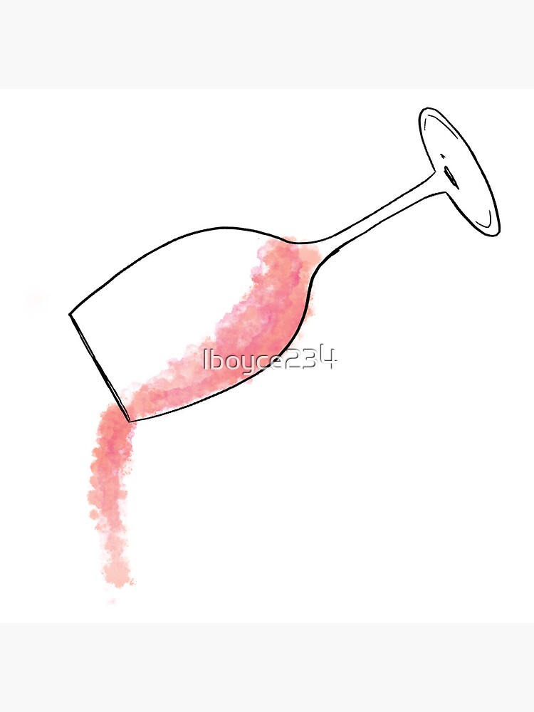 "Rose Wine Watercolor Pouring out of Glass Wine meme" Art Print for ...