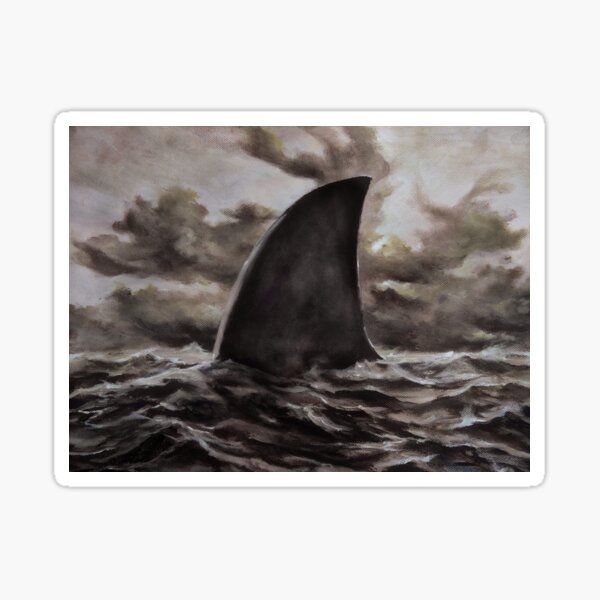 "Shark fin" Sticker for Sale by Kissart | Redbubble