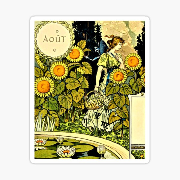 "Sunflowers, Garden, Eugène Grasset, 1896" Sticker by artsphere | Redbubble