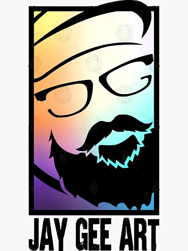 "Jay Gee Art Logo " Sticker for Sale by jackelinelyd | Redbubble