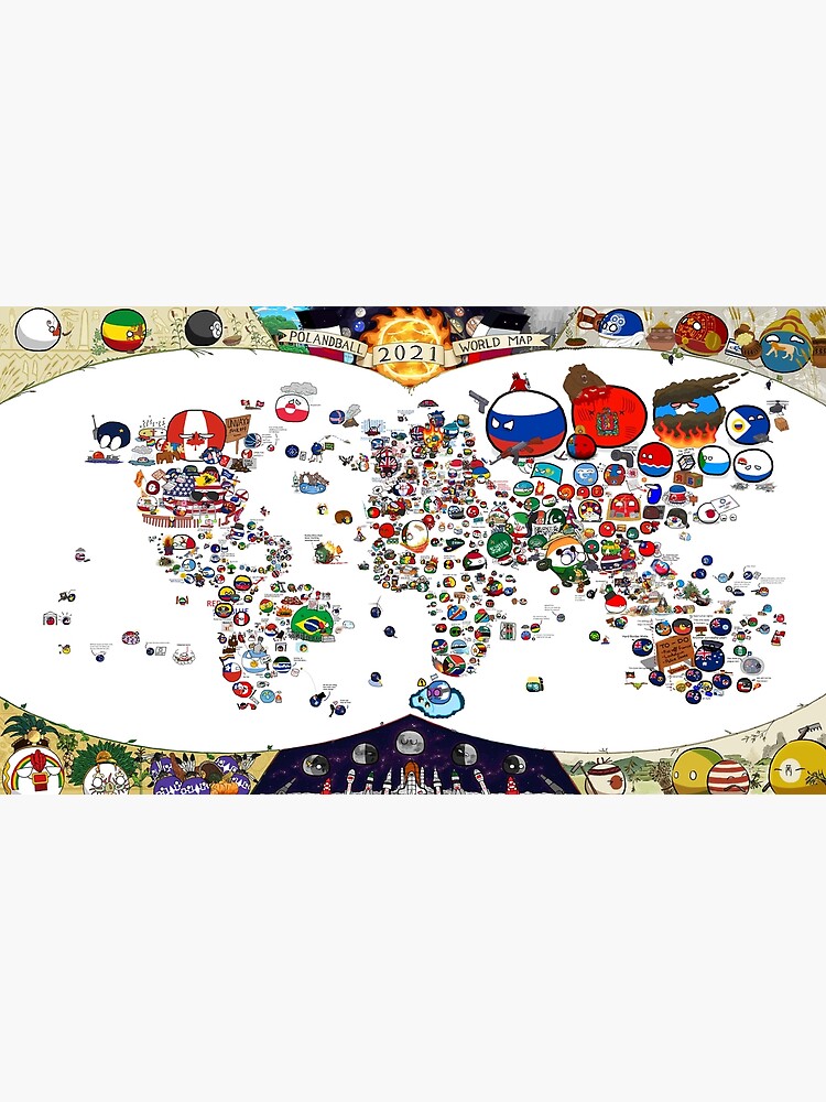 " NEW!!!! Countryballs 2021 World Map " Poster for Sale by circleheadz ...