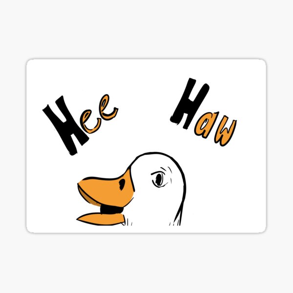 "Hee Haw Duck" Sticker by DouglasLeeArtCo | Redbubble