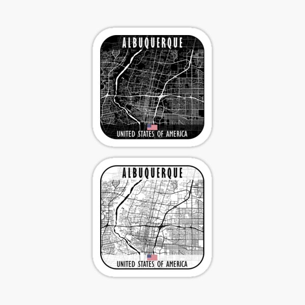 "Albuquerque Map USA Sticker Pack" Sticker by hatimelhag | Redbubble