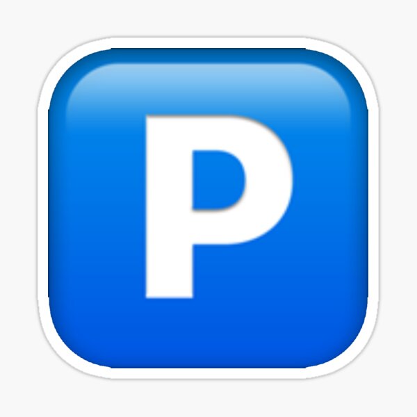"P Emoji - Pushing P - Blue P" Sticker for Sale by reallyrealnow ...