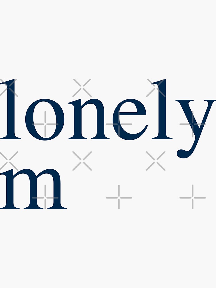 "lonely m" Sticker for Sale by ally-schwaeber | Redbubble