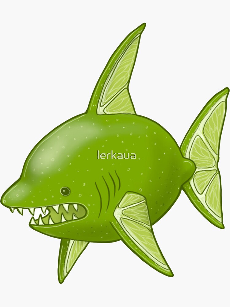 "Lime Shark" Sticker by lerkaua | Redbubble
