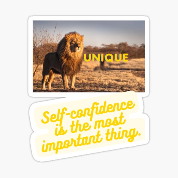 "Self-confidence is the most important thing.lions " Sticker for Sale ...