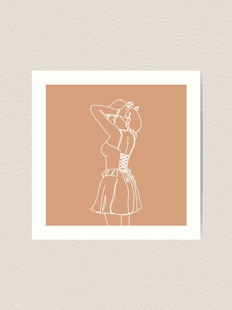 "Woman Lineart | Rust Aesthetic Girl Line Drawing | Minimalist Lofi ...