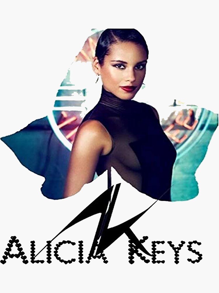"Alicia Keys American singer" Sticker for Sale by sseerst | Redbubble