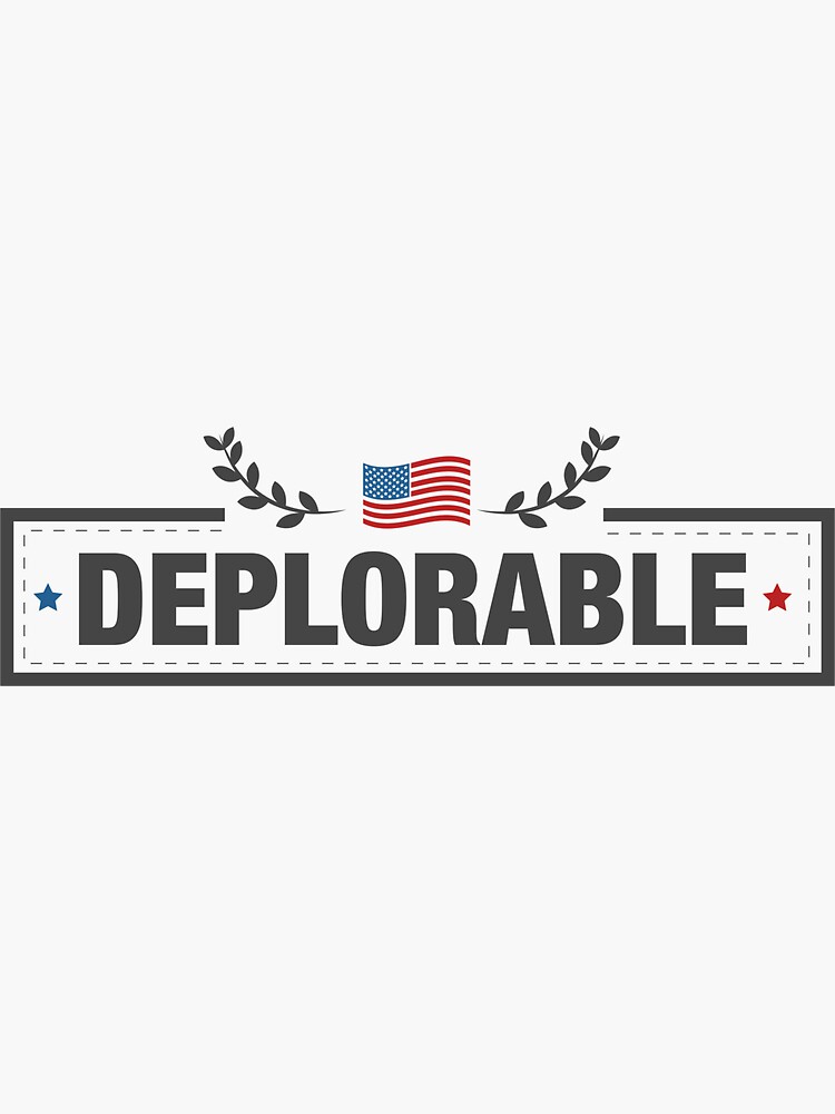 "Deplorable American" Sticker for Sale by artvia | Redbubble