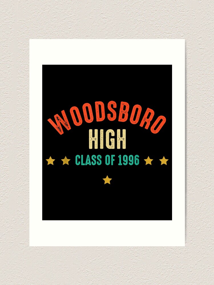 "Scream Horror Movie Woodsboro High School Class Of 1996" Art Print by ...