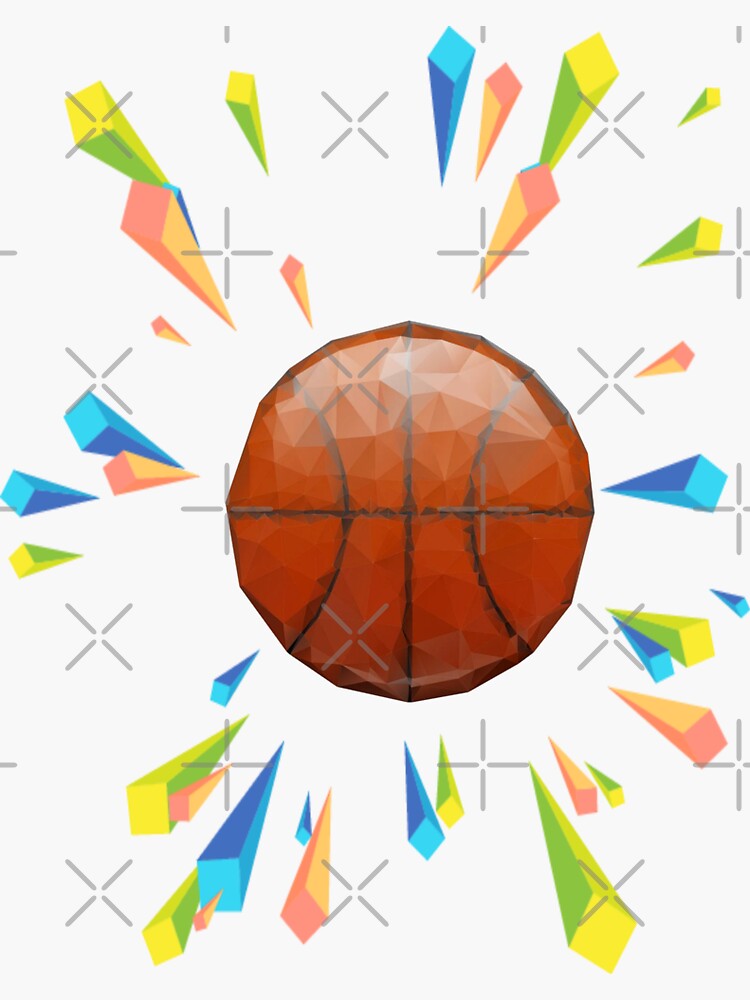 "I Love Basketball Geometric Basketball Shape Low Poly Basketball ...