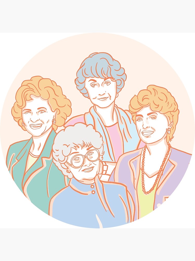 "Golden Girls Print Pattern in Pastel" Poster for Sale by lucybortiz ...