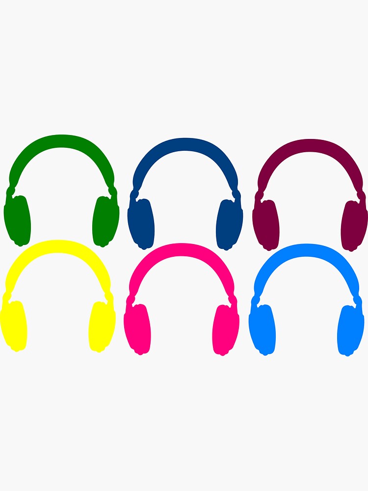 "Headsets artwork" Sticker for Sale by timothy10111 | Redbubble