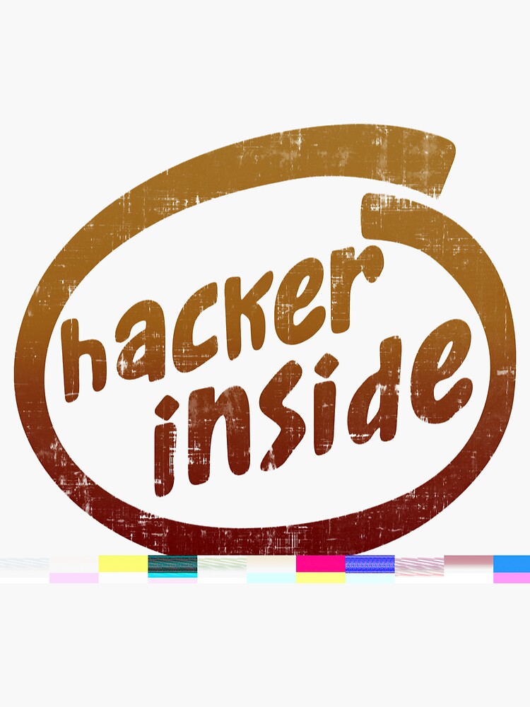 "Hacker Inside" Sticker by GalacticAmateur | Redbubble