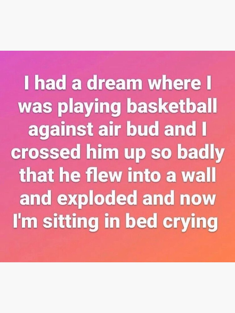 "air bud facebook post " Sticker for Sale by emm4km | Redbubble