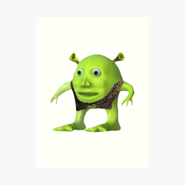 "Shrek/Mike Wazowski Meme " Art Print for Sale by lovelyreverie | Redbubble