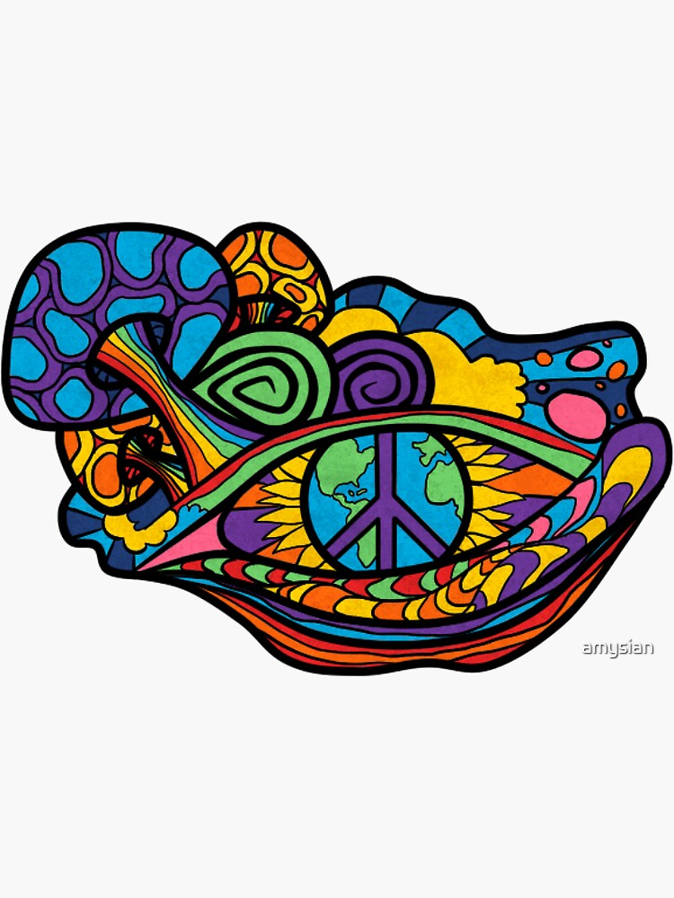 "Trippy Eye " Sticker for Sale by amysian | Redbubble