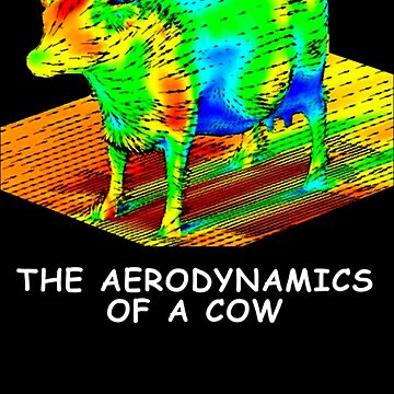 "The Aerodynamics of a Cow Essential" Poster for Sale by ...