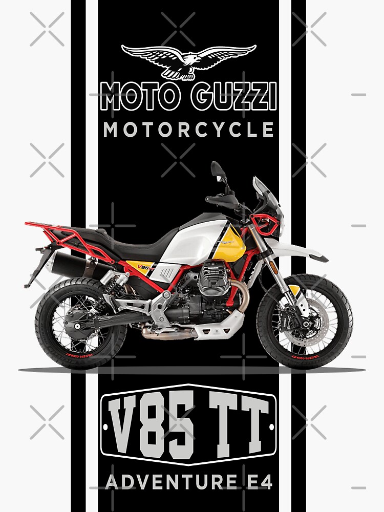 "Designer Motorcycle of MOTO GUZZI V85TT Adventure Motorcycle" Sticker ...