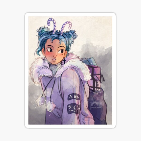 "Candy Cane Hair" Sticker for Sale by itslopez | Redbubble