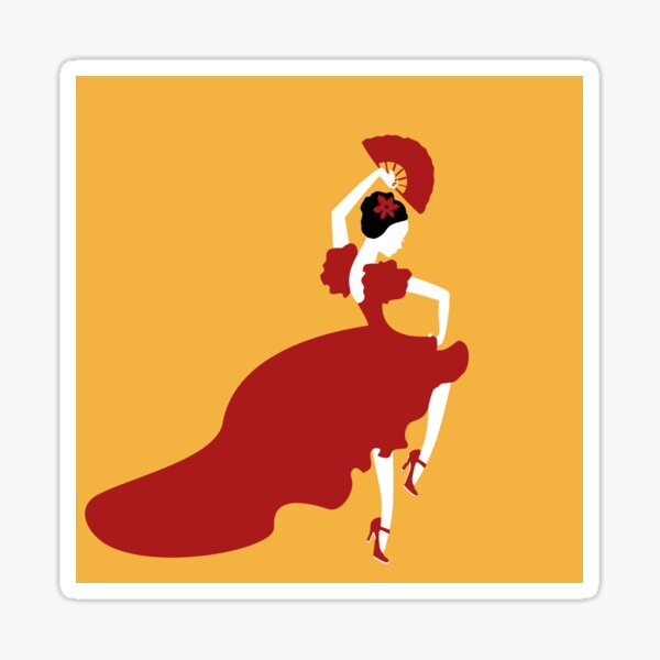 "Flamenco Dancer" Sticker by ArtCollectables | Redbubble