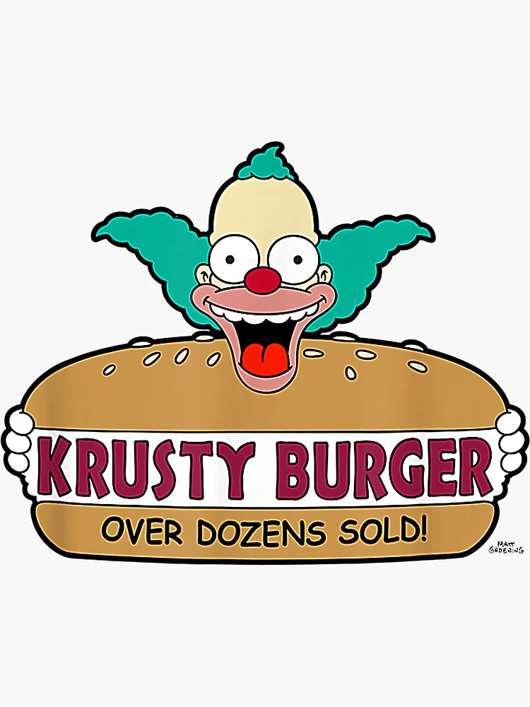 "Krusty the Clown" Sticker by Contakie81 | Redbubble