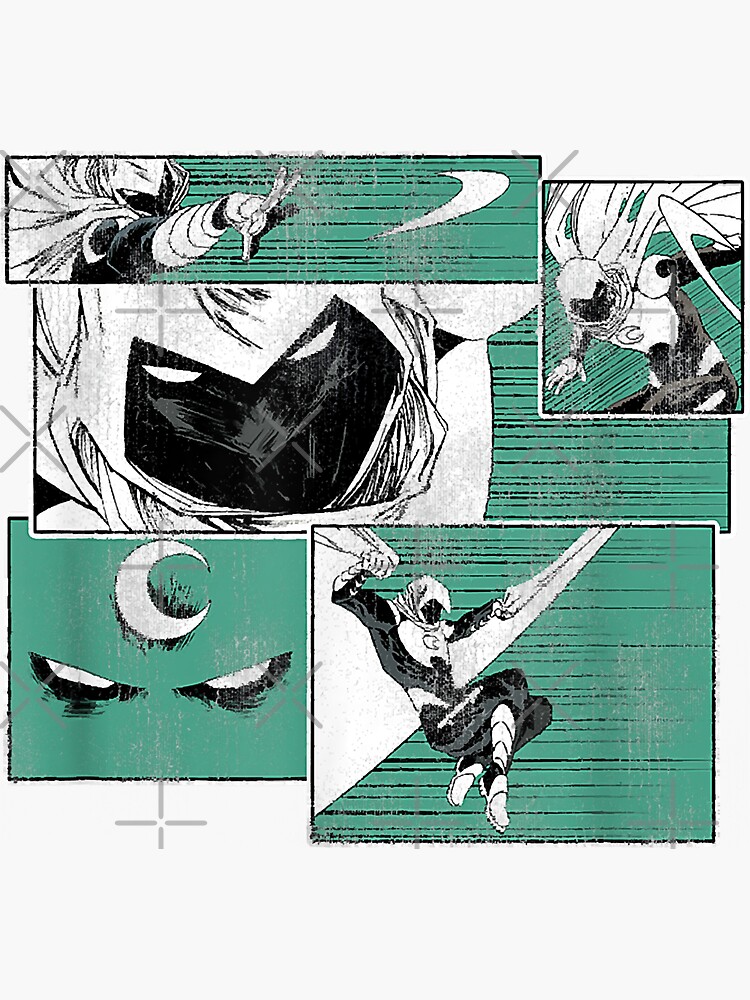 "Moon Knight Panels" Sticker by Mariamurphree | Redbubble