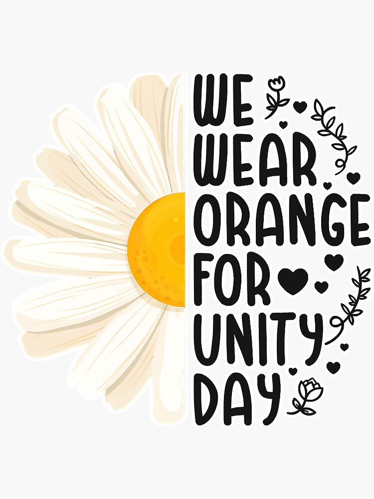 "Unity Day Orange We Wear Orange Unity" Sticker for Sale by Jordan2617 ...