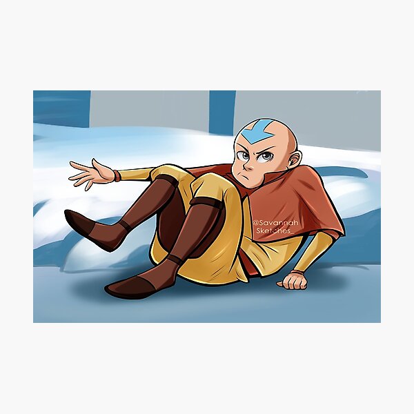 "The Last Airbender Aang On Ice Cute Meme" Photographic Print by ...