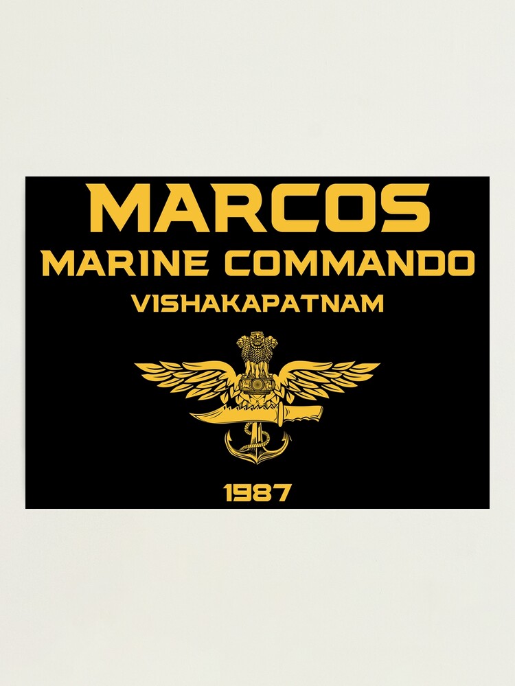 Logotipo Del Comando Marcos MARCOS Indian Marine Commandos India