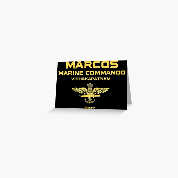 "MARCOS Indian Marine Commandos India Patriot #1352" Greeting Card for ...