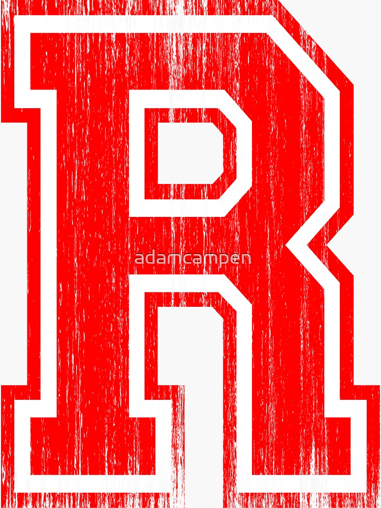 "Big Red Letter R" Sticker for Sale by adamcampen | Redbubble