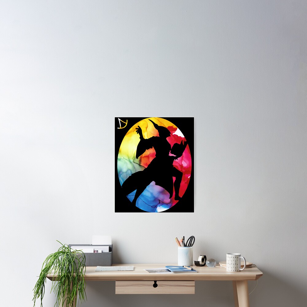 "FFXIV Summoner Silhouette " Poster for Sale by LunarBurrow | Redbubble