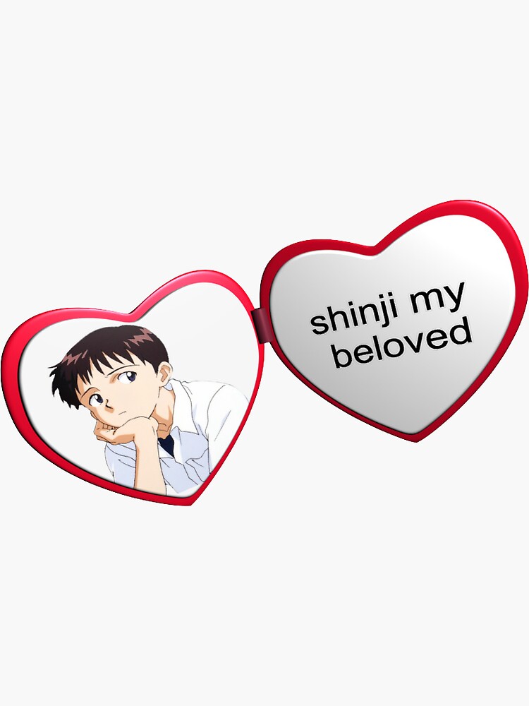 "shinji my beloved evangelion sticker" Sticker for Sale by declandeclan ...