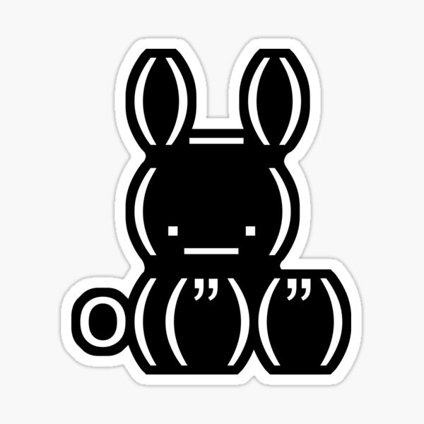 "Cute Ascii Bunny Art" Sticker by FoggyBreeze | Redbubble