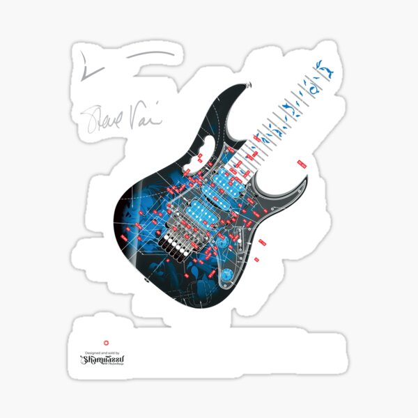 "Ibanez 77P BFP Blueprint" Sticker for Sale by Shamirazzuri | Redbubble