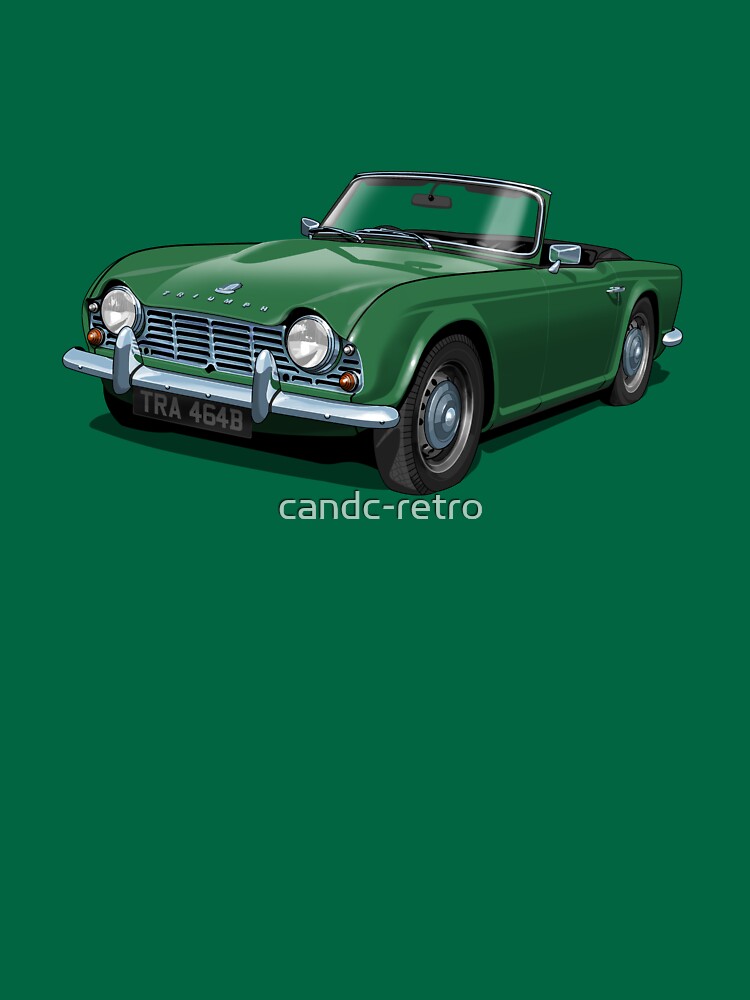 "Triumph TR4 in british racing green" T-shirt for Sale by candc-retro | Redbubble | triumph tr4 ...