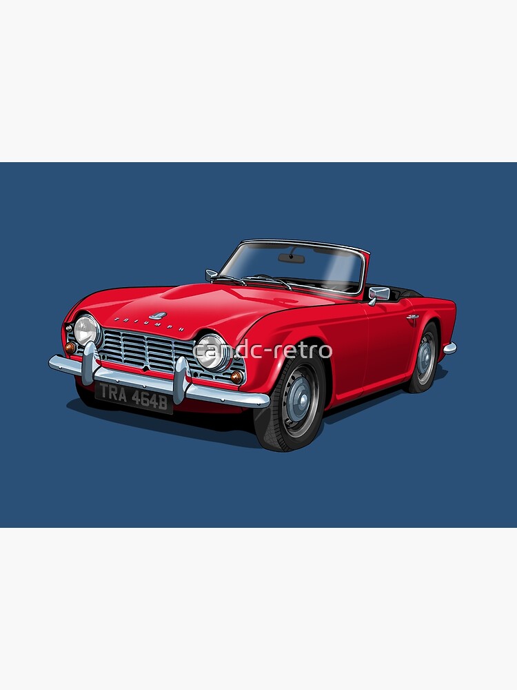 "Triumph TR4 in red" Poster for Sale by candc-retro | Redbubble