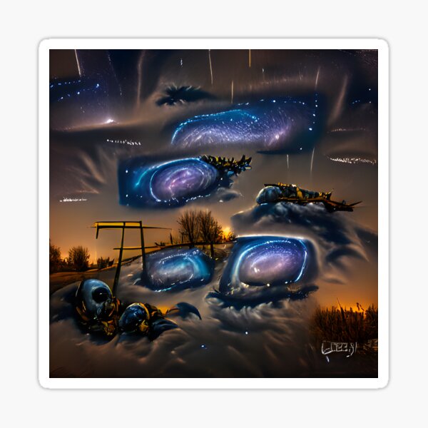 "AI generated art, The Multiverse" Sticker by aiartdirection | Redbubble