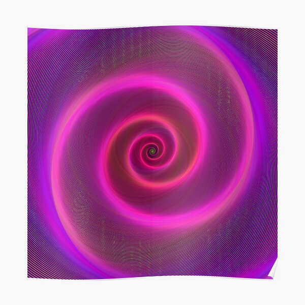 "Pink spiral" Poster for Sale by Zip-Zup | Redbubble