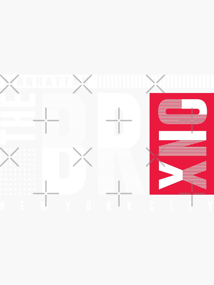 "Manhattan the bronx new york city" Sticker for Sale by ABJML | Redbubble