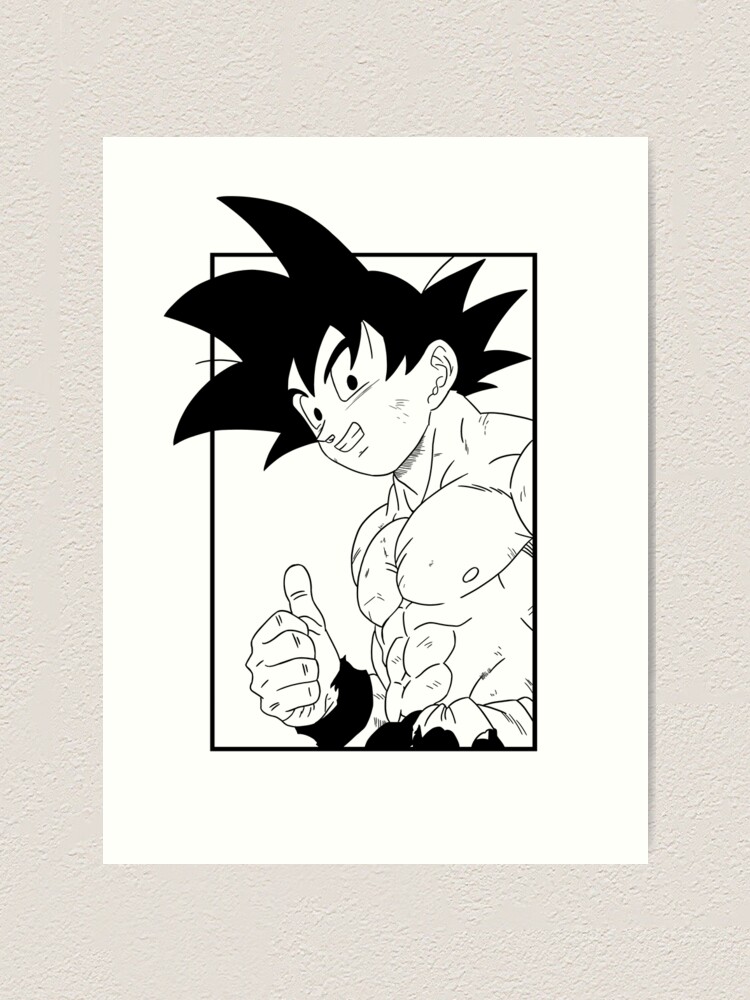 "Goku Manga Thumbs up" Art Print for Sale by Imaginefaun | Redbubble