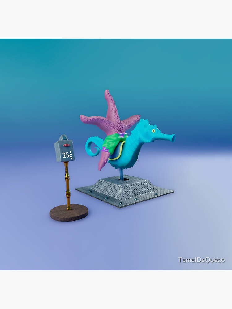 "Patrick Star Riding a Seahorse in the dream" Poster by TamalDeQuezo ...