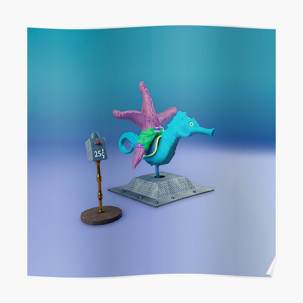 "Patrick Star Riding a Seahorse in the dream" Poster by TamalDeQuezo ...