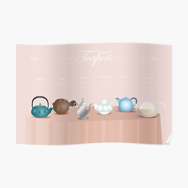 "Types of Teapots" Poster by ChopKickPanda | Redbubble