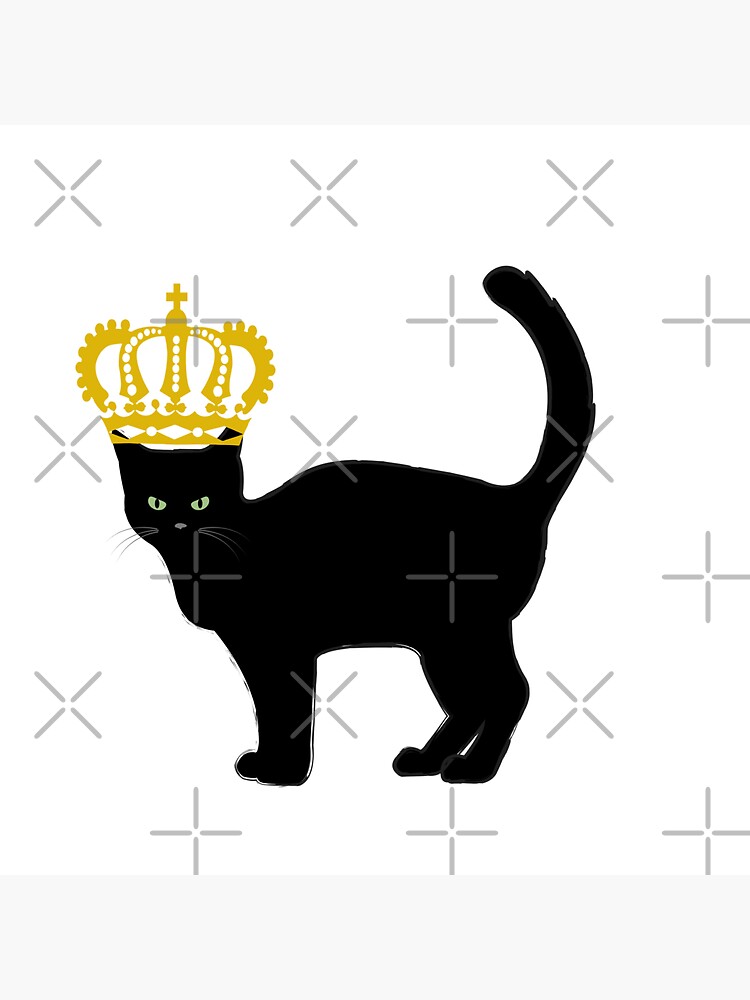 "Black Cat queen sticker" Sticker by EileenArtist | Redbubble