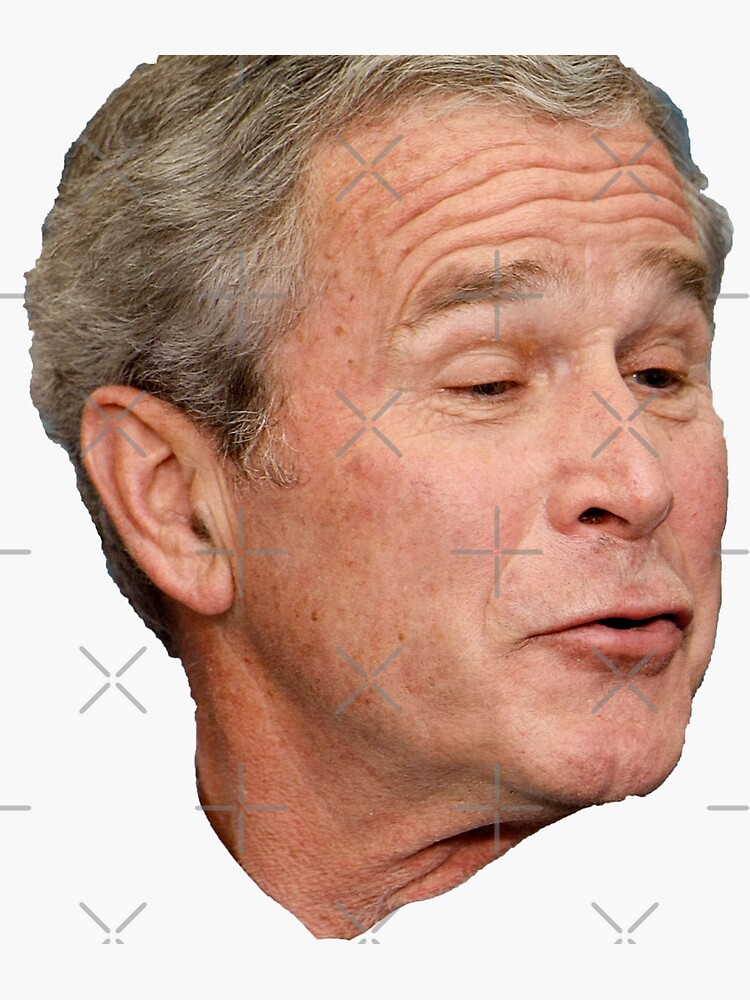 "George W. Bush Face" Sticker by Elliot-Four | Redbubble